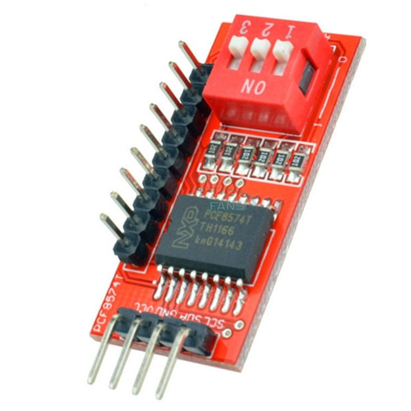 PCF8574T I/O Expander Module supports up to 64 I/O ports.