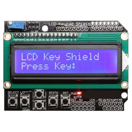 LCD 16x2 Blue backlight /w I2C - 5V DC Power Supply.