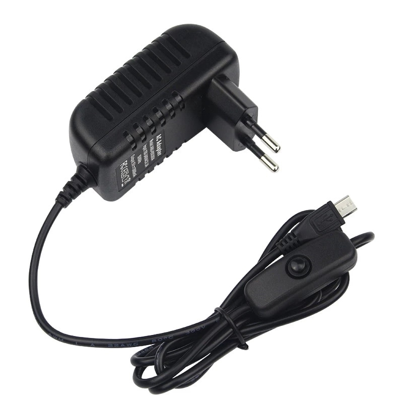 5V 3A Raspberry Pi 3 power adapter with switch