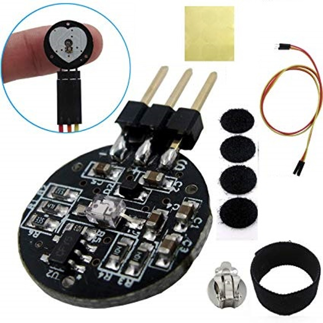 Pulse Sensor Amped KIT ompatible with 3V/5V Arduino.