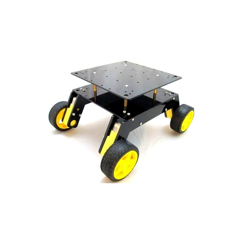 125rpm/min 4WD Suspension Robot Chassis - Beginner-friendly.