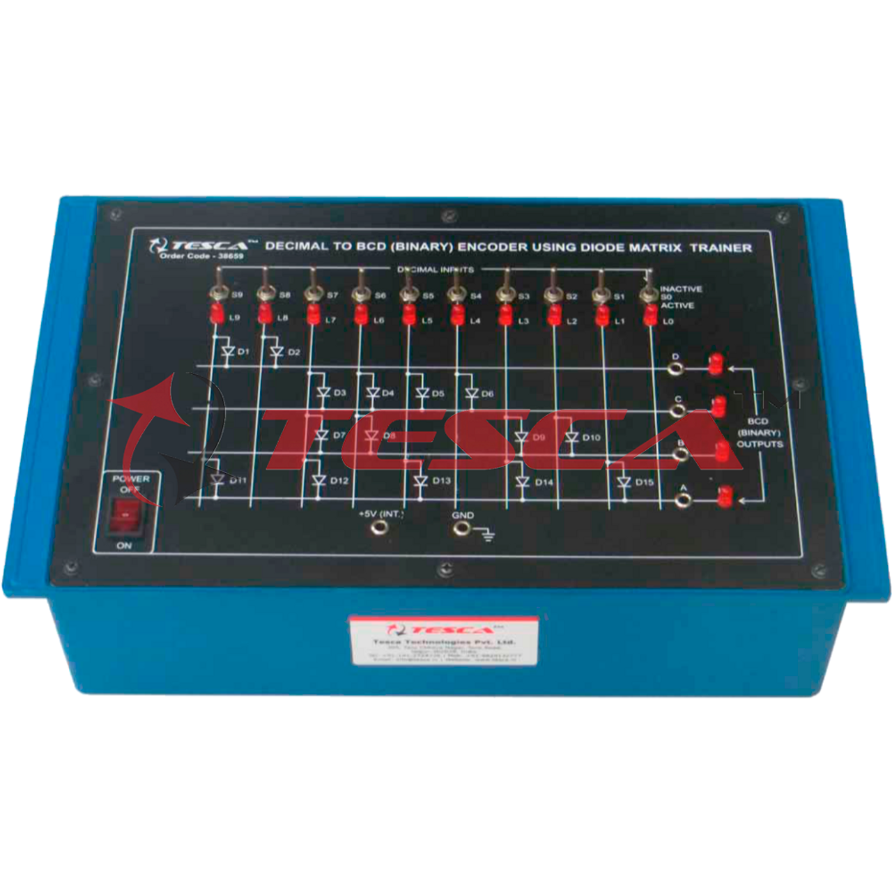 Decimal To Bcd Binary Coded Encoder Using Diode Matrix 1820