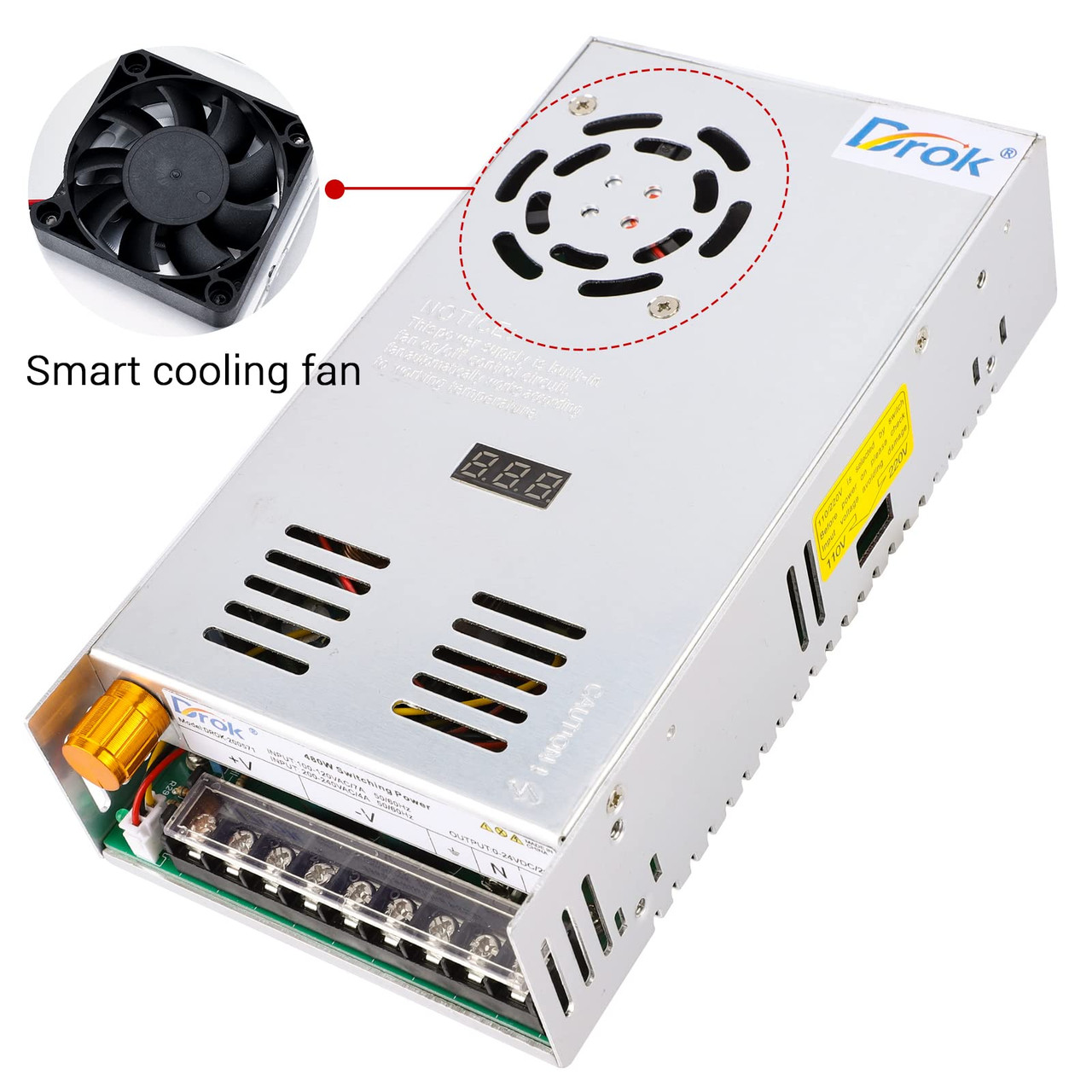 AC220V to DC 48V 10A 480W Dual Display, Variable Transformer AC220V to DC 48V 10A 480W Dual Display, Variable Transformer