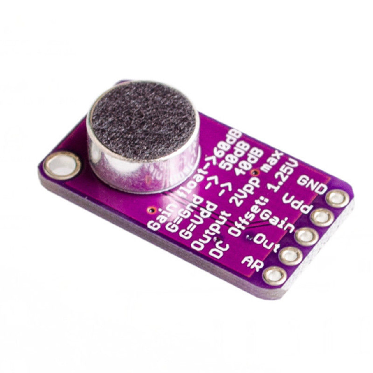 MAX9814 Microphone Amplifier module - 2.7V-5.5V supply.