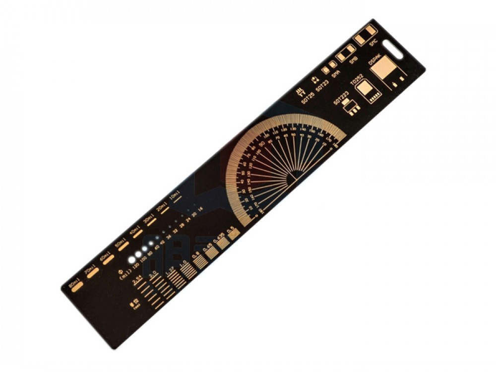 PCB Ruler - 15CM, PCB material with font size guide.