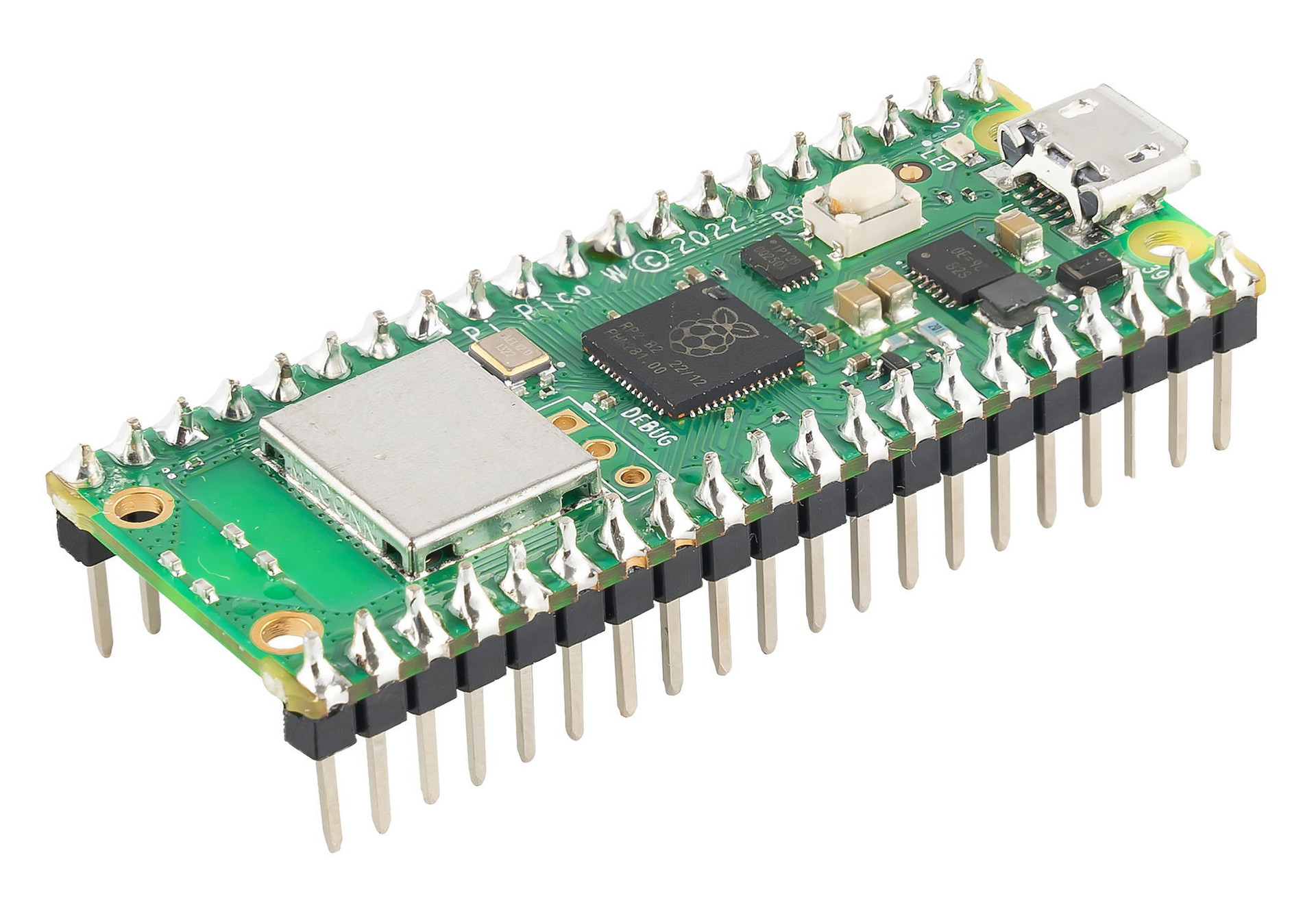 Raspberry Pi Pico RP2040 board - Dual-core Cortex-M0+ MCU.