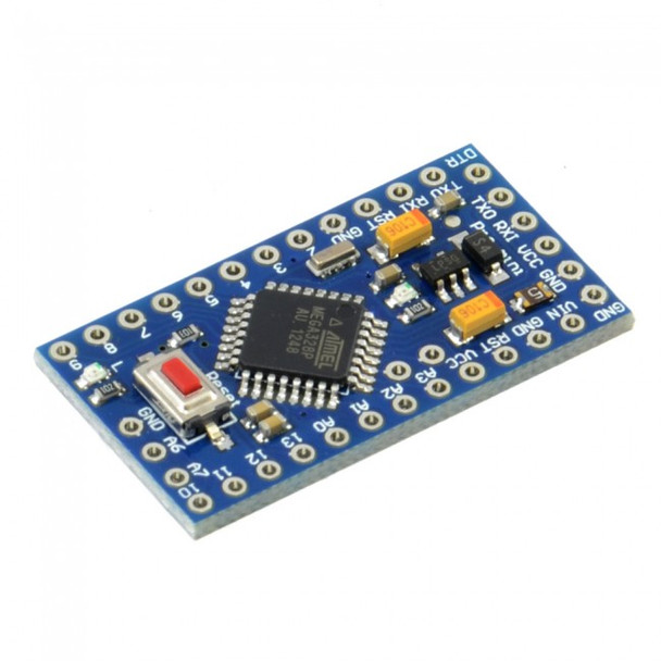Arduino Pro Mini 5V 16mhz - supports 3.8V-12V DC power.