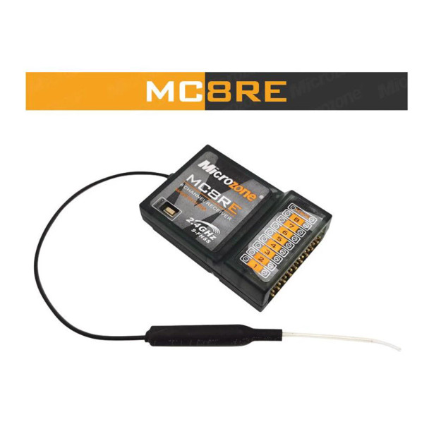MicroZone MC8RE 9CH Receiver - 42x28x13mm, 12g