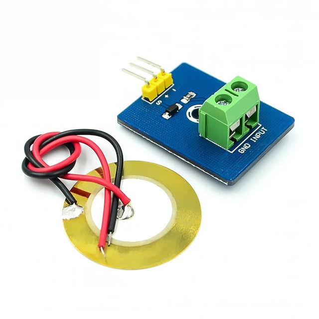 Ceramic Piezo Vibration Sensor - Supports 3.3V/5V,