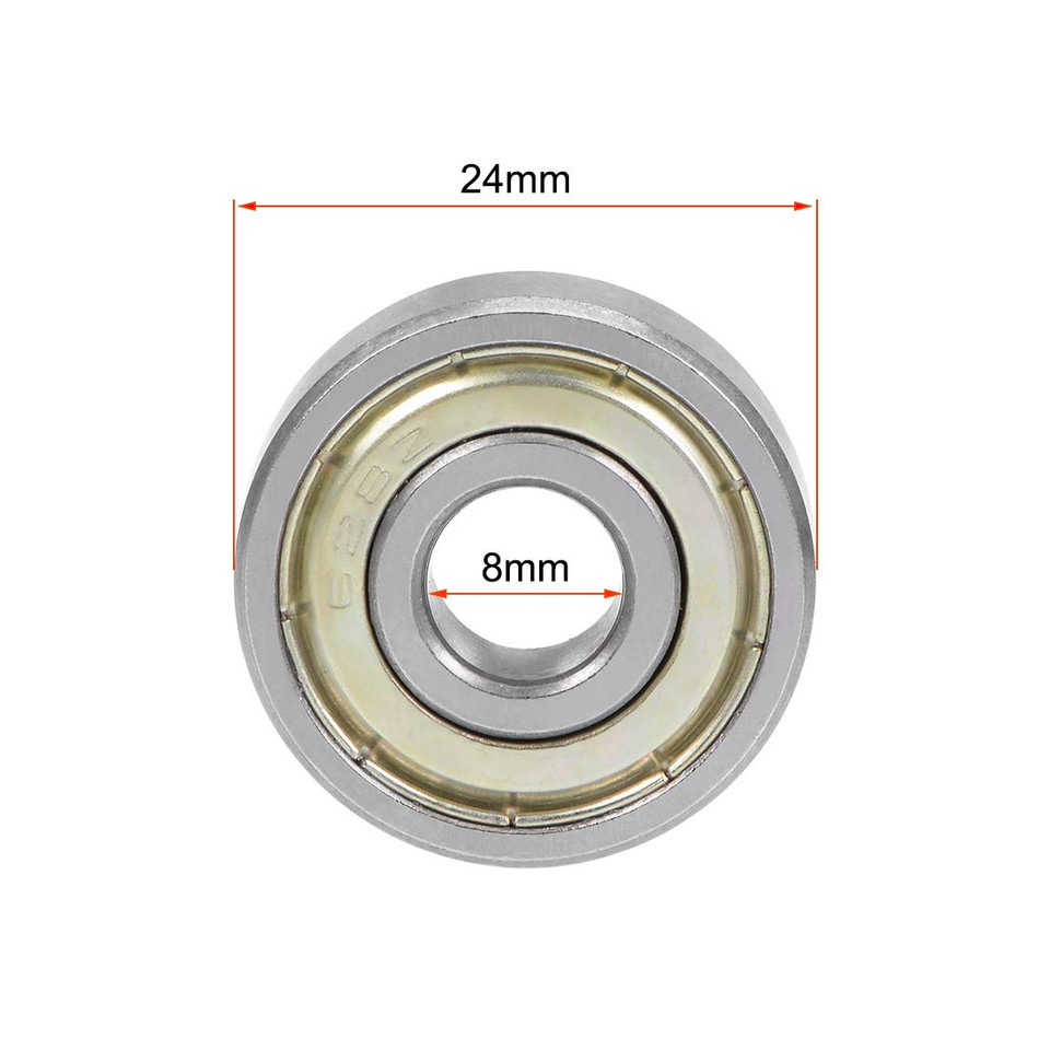 628ZZ chrome steel ball-bearing for industrial applications.