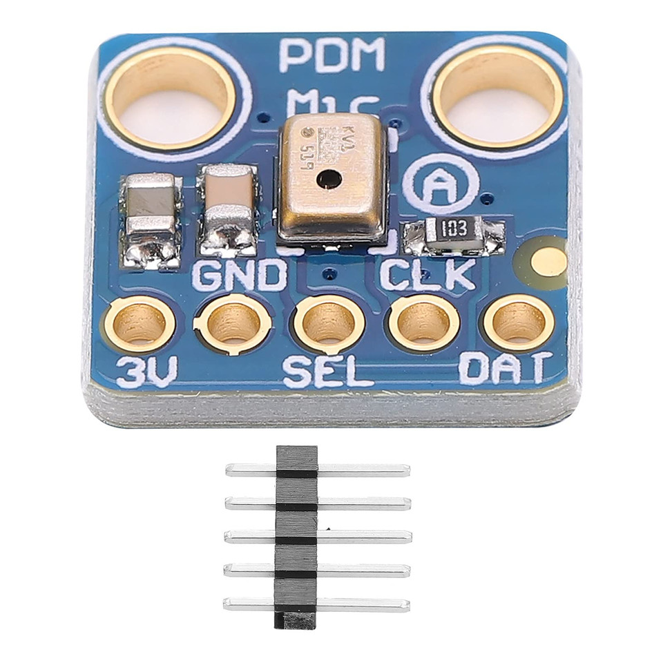 MP34DT01 PDM MEMS Microphone Module - Supports 1.8V to 3.3V.