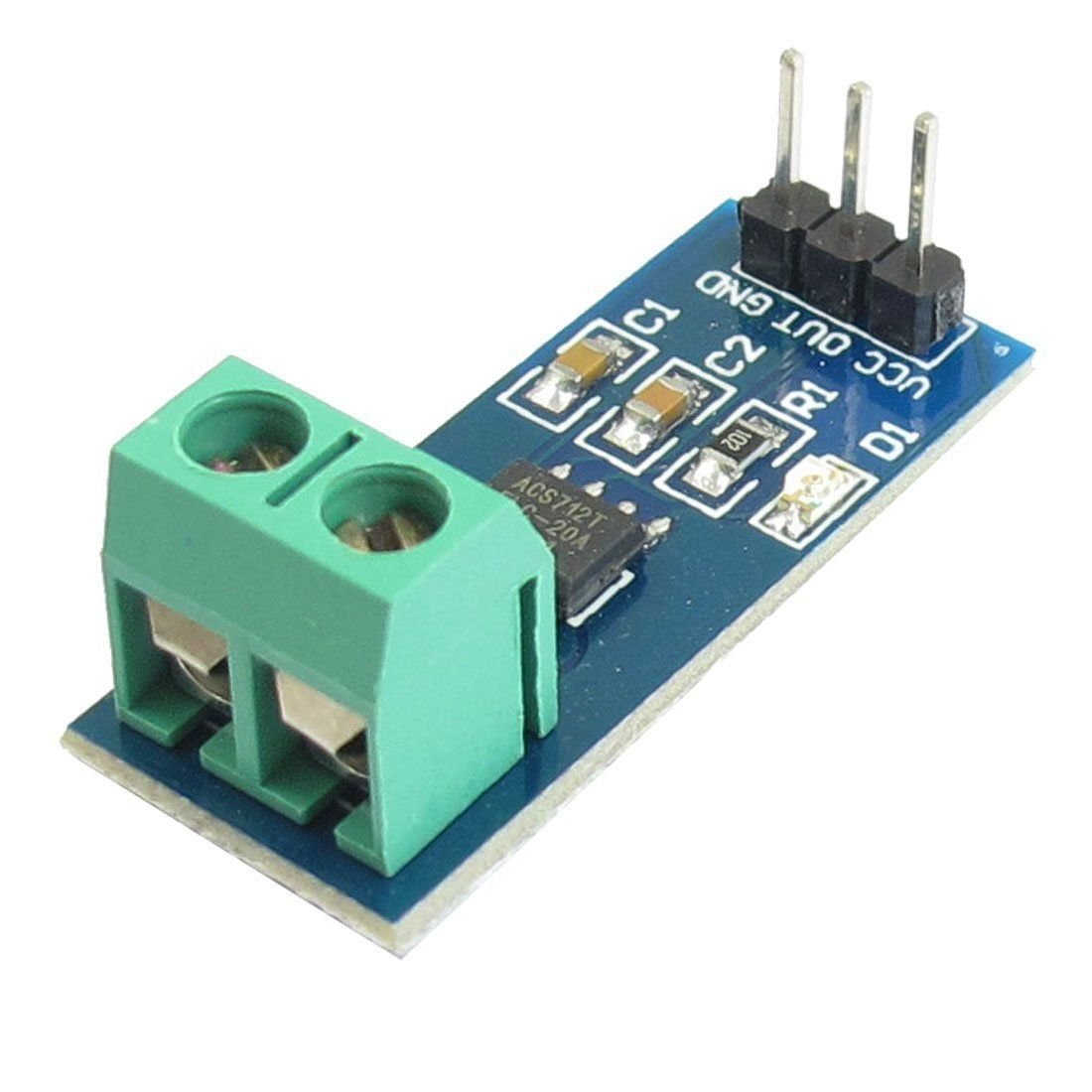 ACS712T 20A Range Current Sensor - operates on a 5V supply.