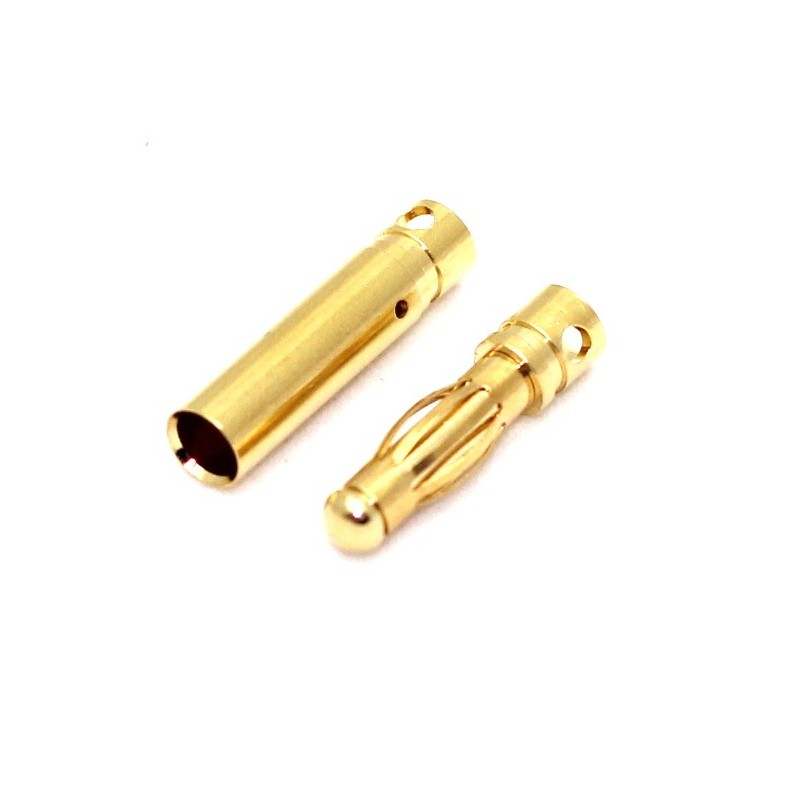 Gold Plated Bullet Connector Male-Female Pair