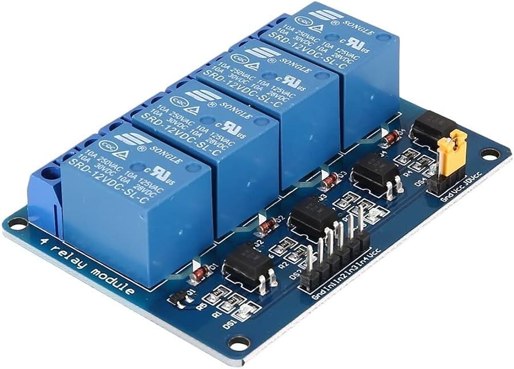 4-Channel 12V Relay high/low level trigger Module -up to 24V
