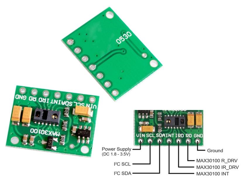 MAX30100 Oximeter Pulse Heart-rate Monitor