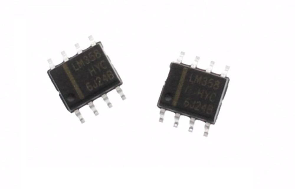 LM358N Low Power Dual Op-Amp SMD with wide voltage range.