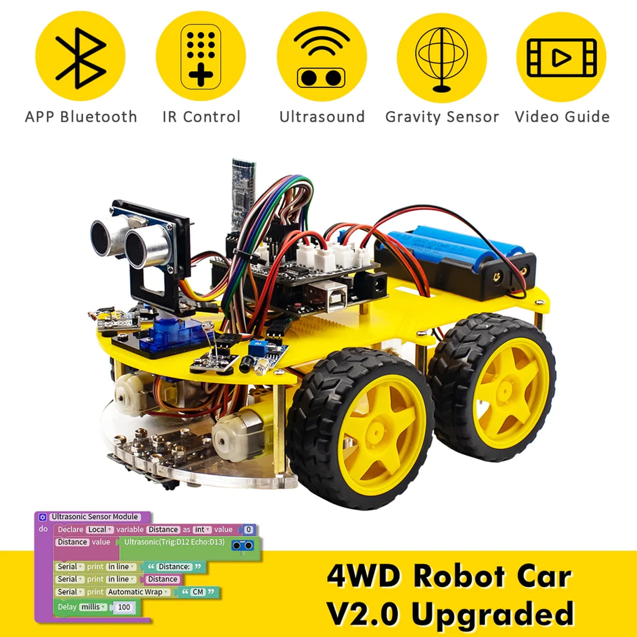 4WD Smart Robot Car |Educational Robots - Pixel Electric Company Limited
