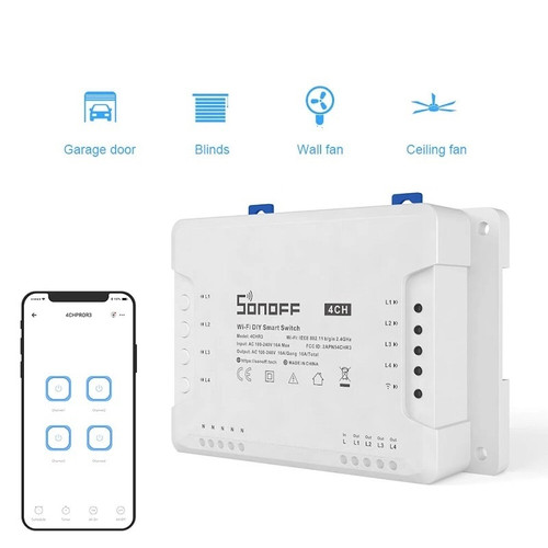 4CH 4-gang Wi-Fi Smart Switch Module with remote control.