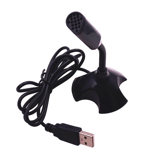 Mini USB Microphone Mic With Holder - plug-and-play.