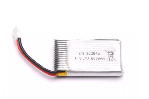 Lithium Ion Battery - 3.7V 600mAh, Remote control style.