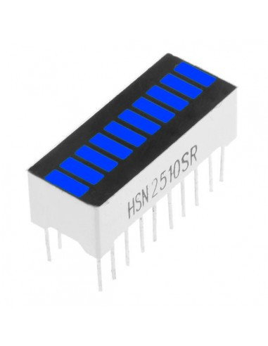 Blue 10 Segment LED Display - 20 pins (0.1" spacing)