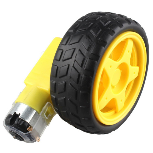 Rubber Wheel + DC TT Motor For Robot Car - Brand new.