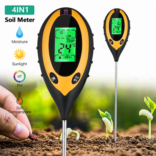 4 in 1 Soil Analysis Tester Detector -pH & temperature metee