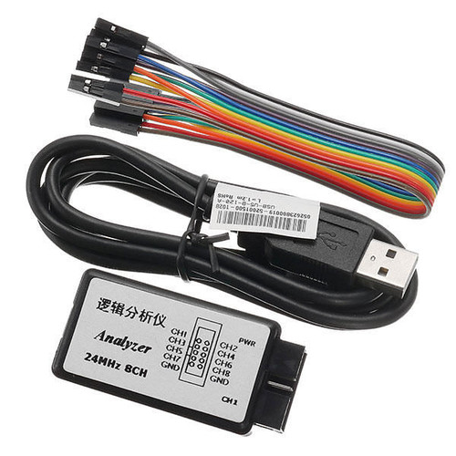 USB 8CH 24MHz Logic Analyzer - voltage range 0.8V to 5V.