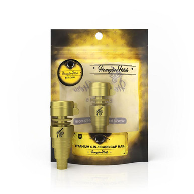 TITANIUM 6 IN 1 CARB CAP DAB NAIL BY HONEYBEE HERB