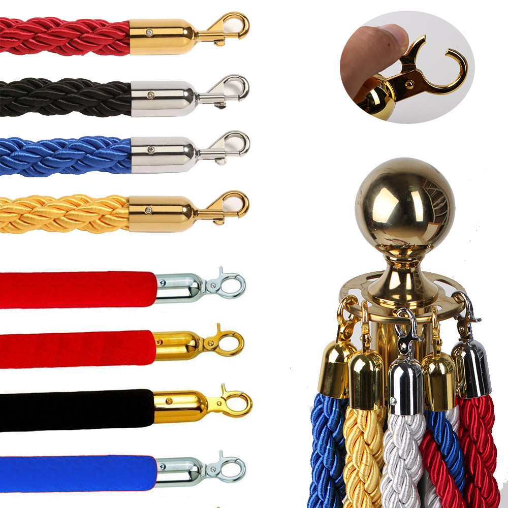 1.5m Stanchion ROPES for Control Post Rope Crowd Queue Line Barrier ...