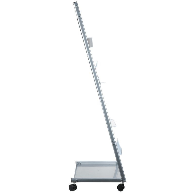 Multi-Layers Magazine Stands Brochure Holder Rack Wheels Display deli-w ...