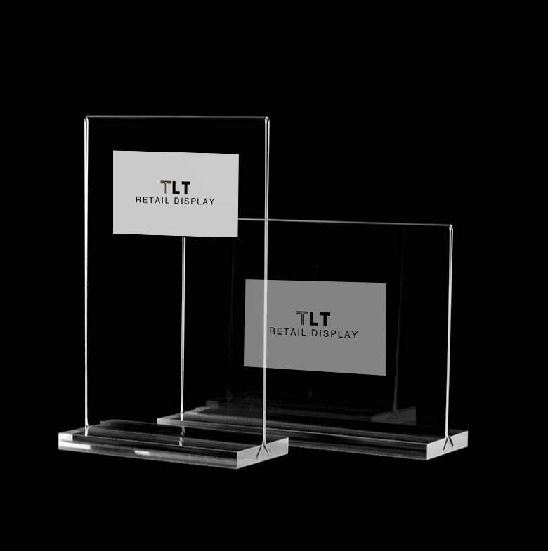 Double-Sided Acrylic Sign Holder - A4 & A5 Sizes | Freestanding Clear ...