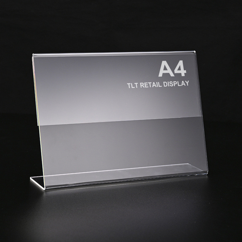 A4 Portrait L-Shape Single Sided Acrylic Sign Holder landscape - TLT ...
