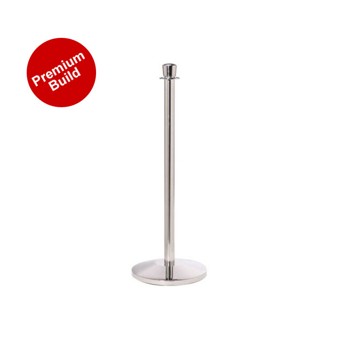 Premium Queue Barriers Set Crowd Control Bollards (2x Silver POLE+ 1x ...
