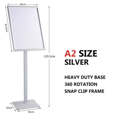 A2 Sign Floor Stand (Heavy Duty Base) Frame Poster Stand Display Stands ...