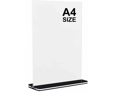 Premium Acrylic Sign holder Retail Display for A3, A4, A5, DL Graphics ...