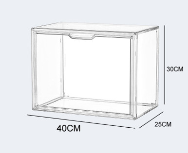 Transparent Stackable Display Case Boxes Storage 40 x 25 x 30cm