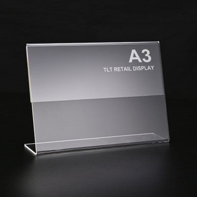 A3 Portrait L-Shape Single Sided Acrylic Sign Holder landscape - TLT ...