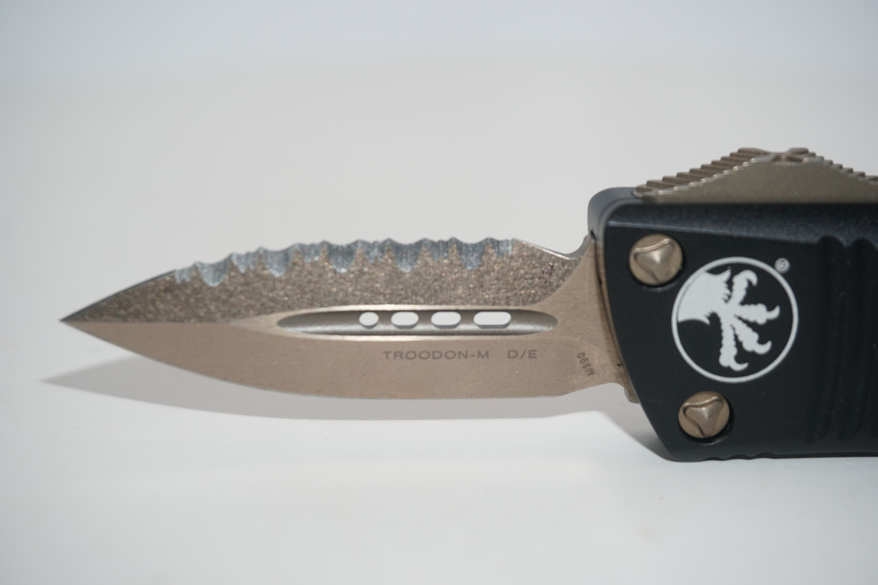 Troodon Mini D/E Bronzed Full Serrated- Microtech Knives