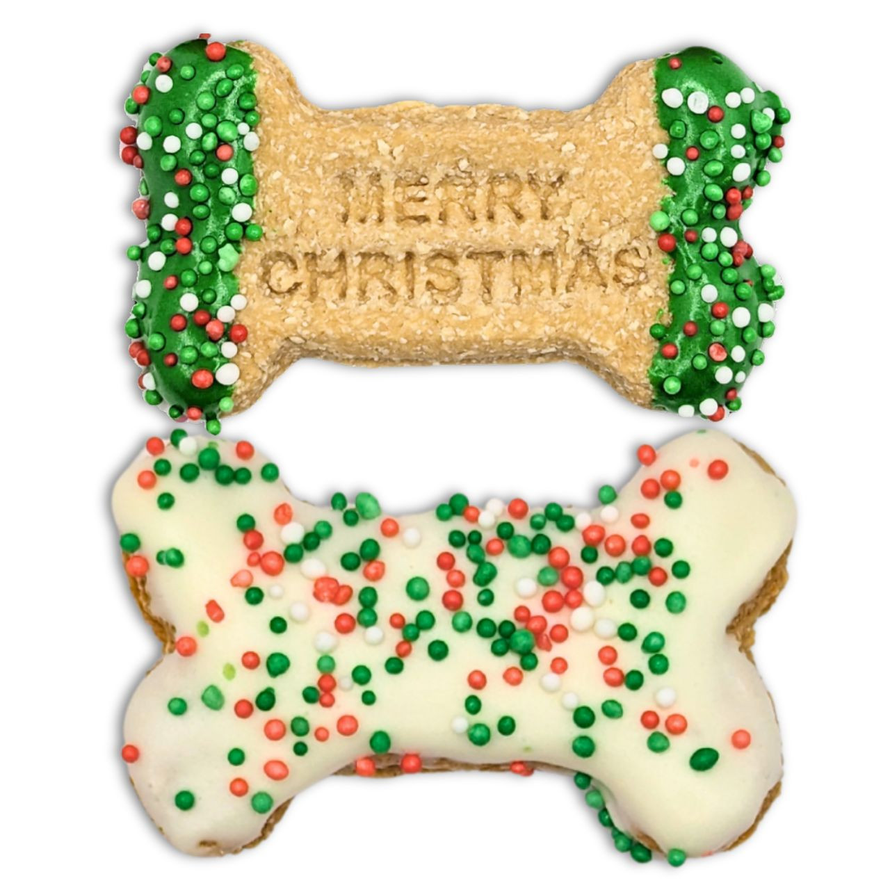 Little Merry Christmas Dog Bone. Gift Box. Dog Treat