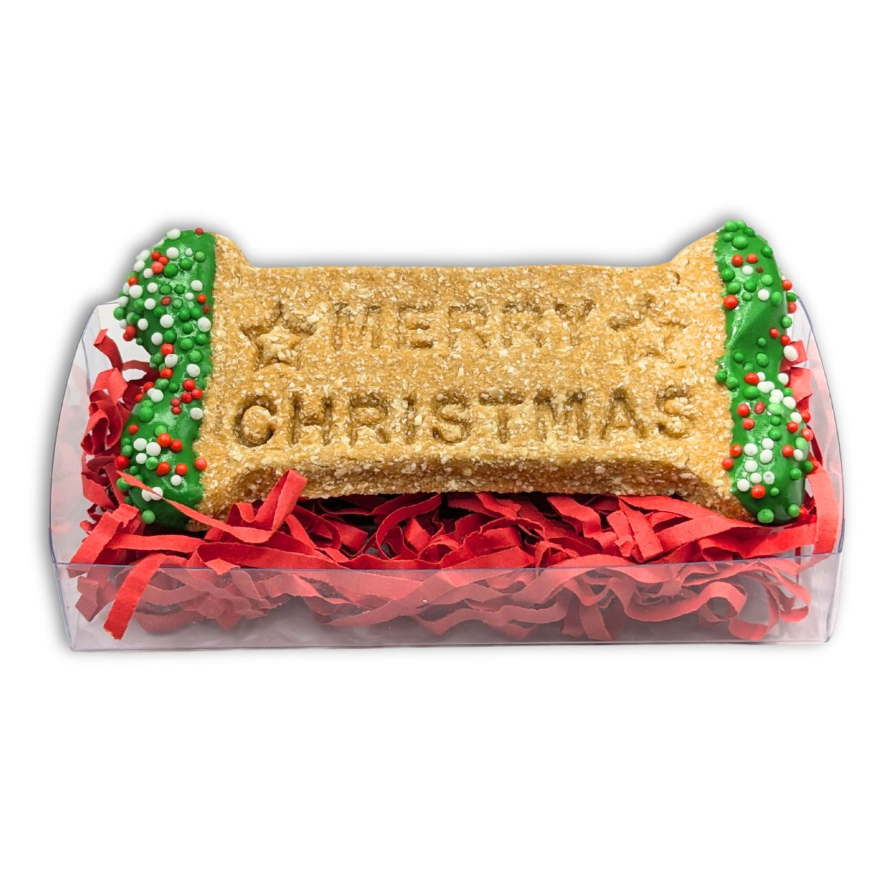 LARGE MERRY CHRISTMAS BONE DOG TREAT GIFT BOX