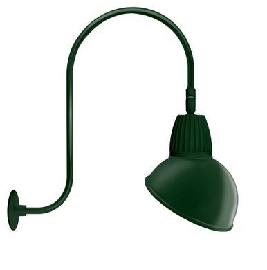 RAB Lighting GN3LED26YADG Gooseneck Style3 26W Warm LED 15" AngLED Dome ...