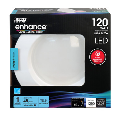 Feit Electric LEDR56HO/950CA LED 5"/6" 120W Equiv., Retrofit Kit, 1290 ...