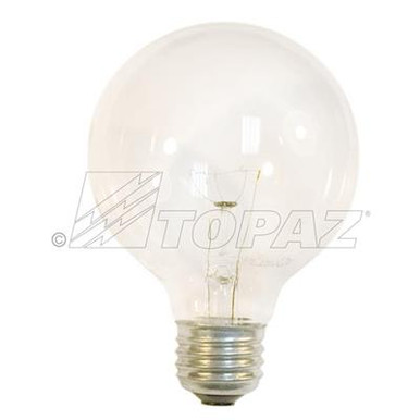 Topaz Lighting 60G25-51A 60W 3" Clear Globe Lamp 130V