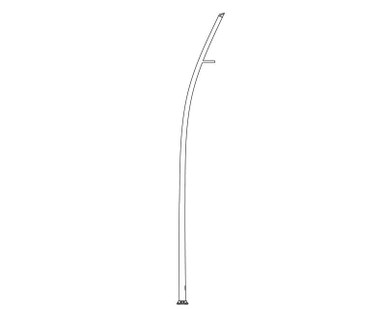 Lumec ATR85C1 Tapered Curved 8Ó to 5Ó Round Aluminum Pole