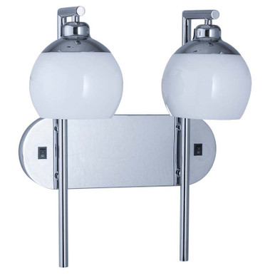 Arkansas Lighting 6693D Double Wall Lamp shown in Polished Chrome with ...