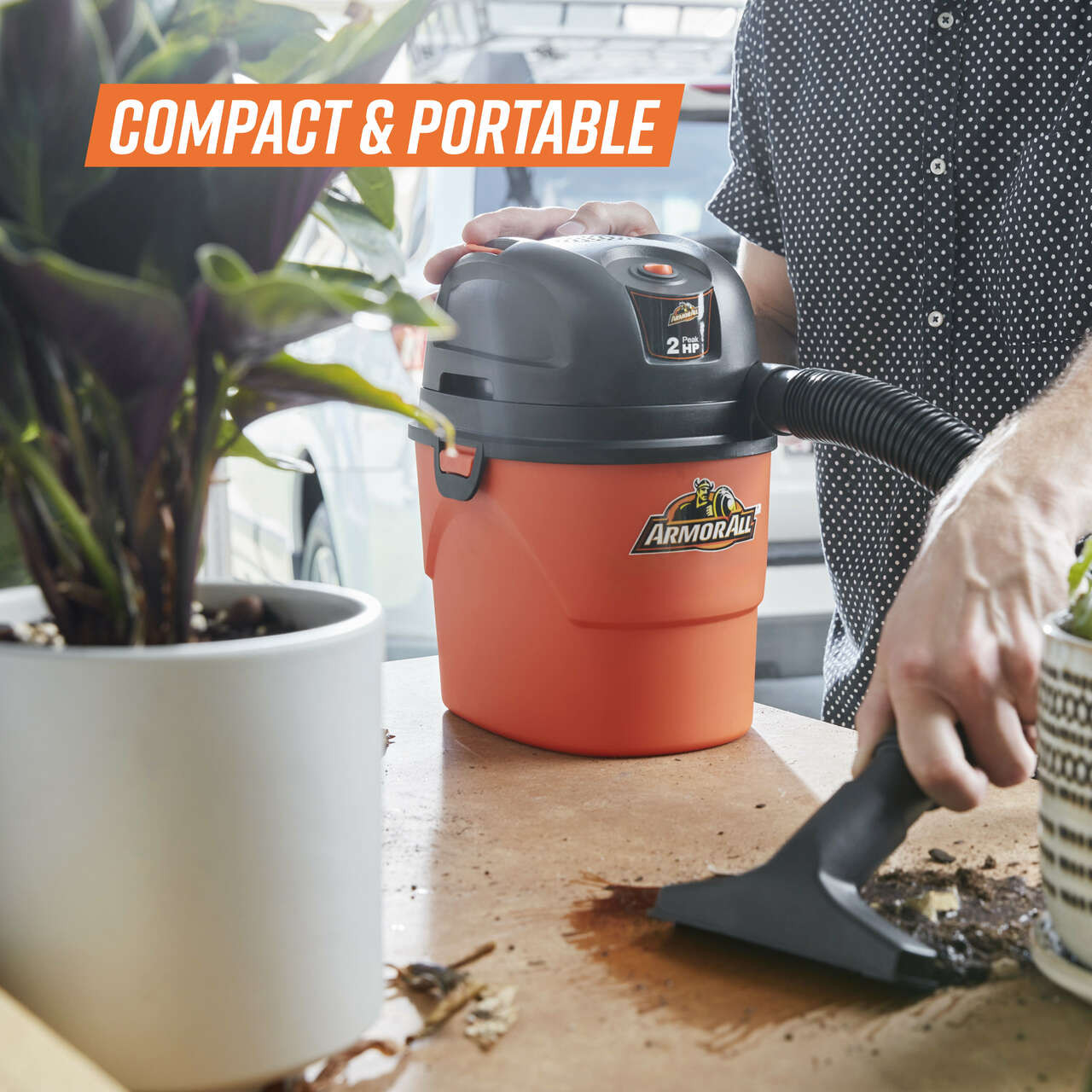 Armor All 1.5-Gallon* 2 Peak HP† Vac-Mate Wet/Dry Vacuum
