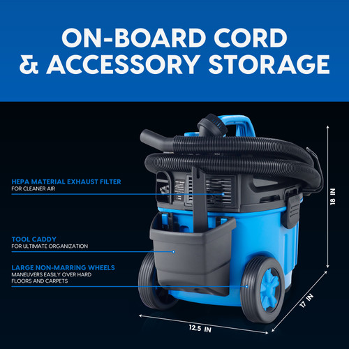 4-Gallon* 5 Peak HP† Household Wet/Dry Vac VF409 - Vacmaster