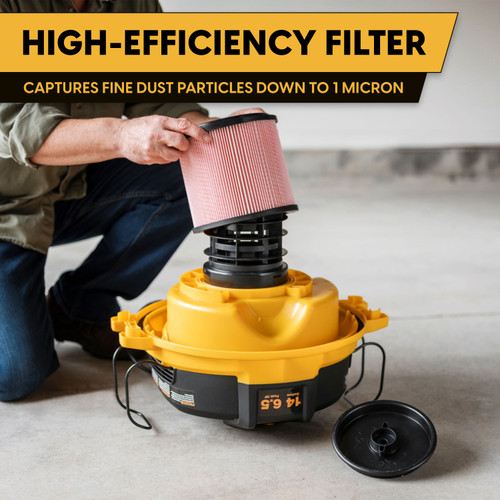 14-Gal 6.5 Peak HP Stainless Steel Wet/Dry Shop Vacuum | Vacmaster Pro