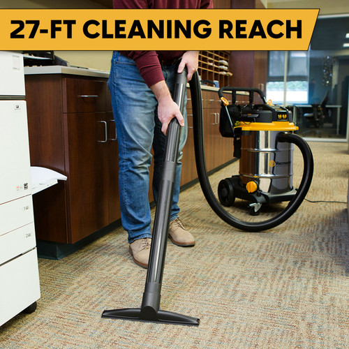 14-Gal 6.5 Peak HP Stainless Steel Wet/Dry Shop Vacuum | Vacmaster Pro